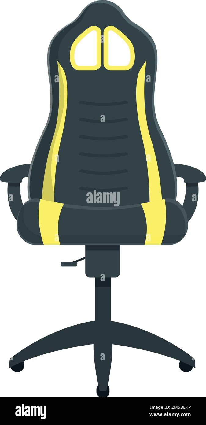 Interior gamer chair icon cartoon vector. Gamer furniture. Seat work ...