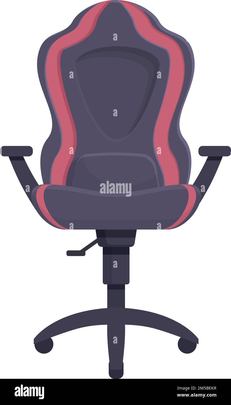 Desk gamer chair icon cartoon vector. Game seat. Work equipment Stock ...