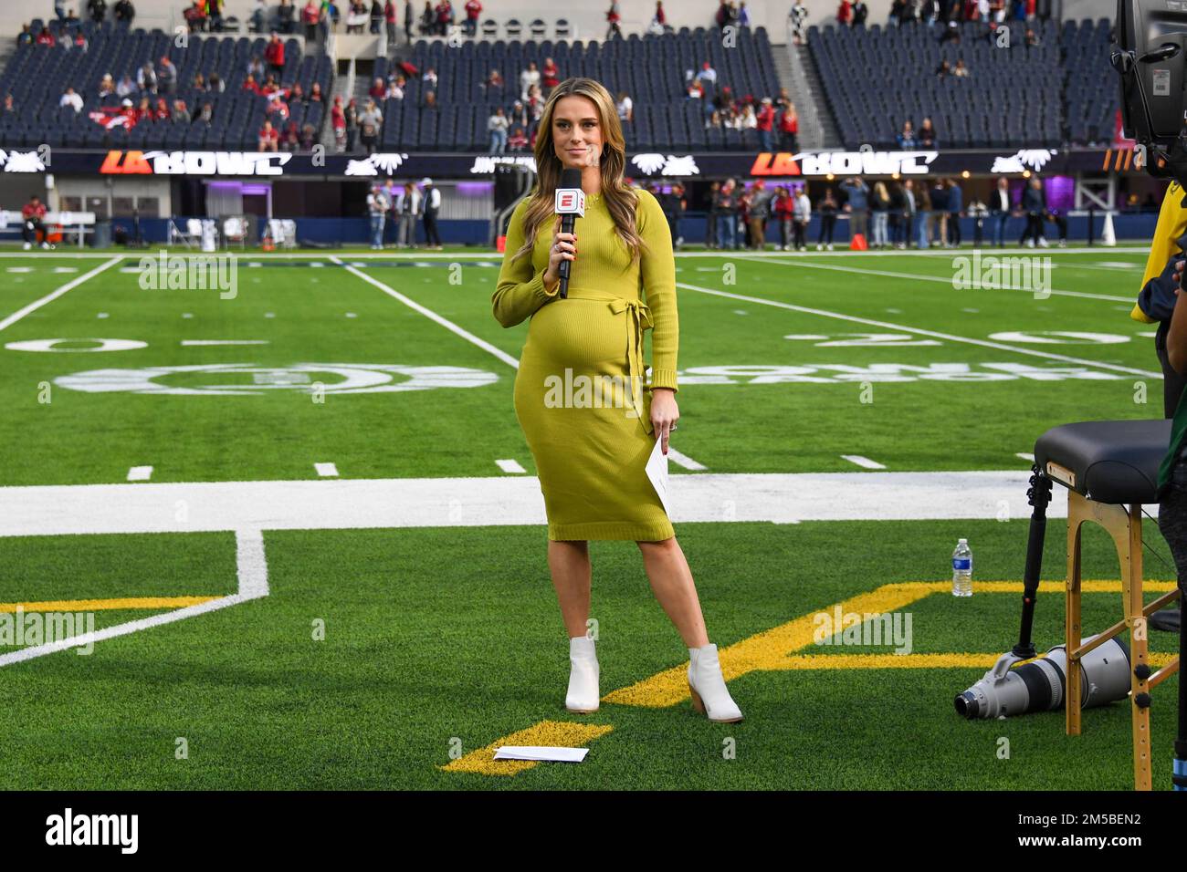 ESPN sideline reporter Molly McGrath during the LA Bowl on Saturday ...