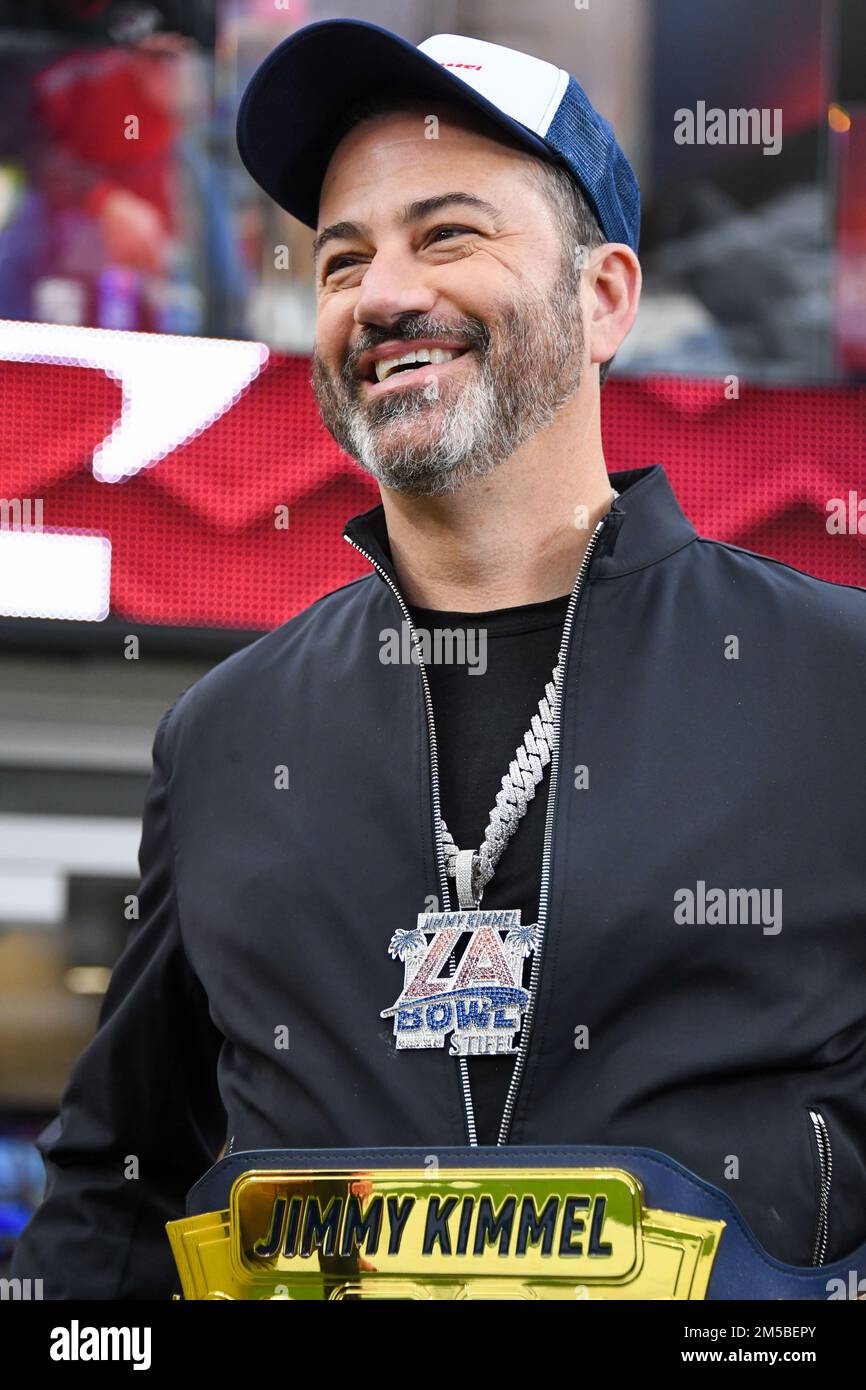 Jimmy Kimmel during the LA Bowl on Saturday, Dec. 17, 2022, in ...