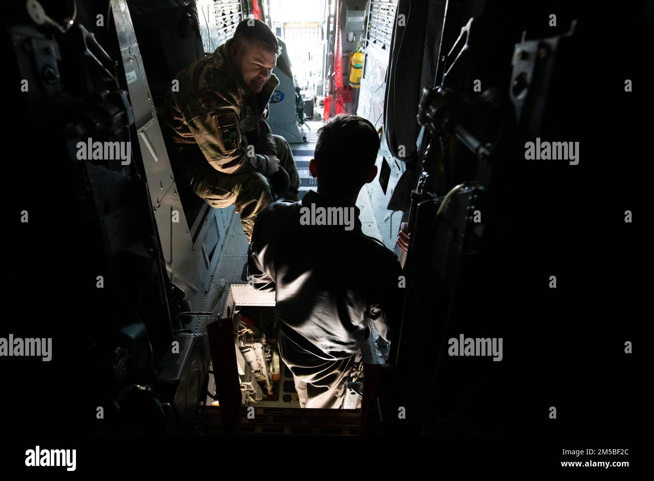 A U.S. Air Force B-52H Stratofortress pilot, front, assigned to the ...