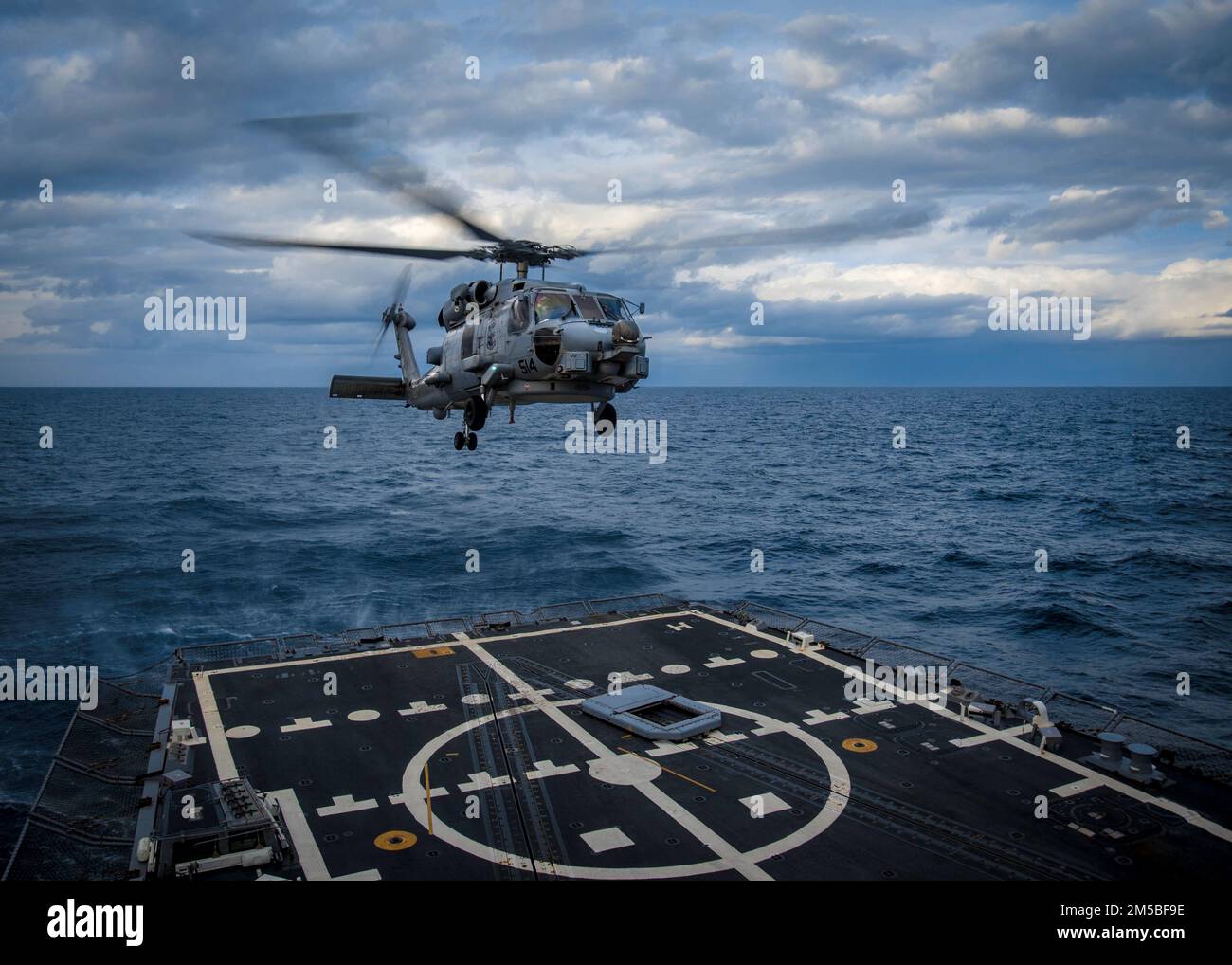 An MH-60R Sea Hawk helicopter assigned to Helicopter Maritime Strike ...