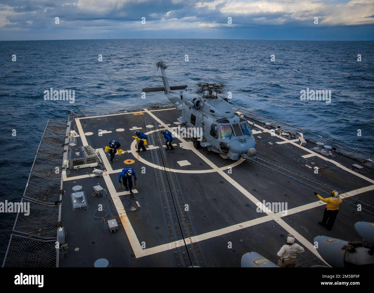 Sailors aboard the guided missile destroyer USS Delbert D. Black (DDG ...