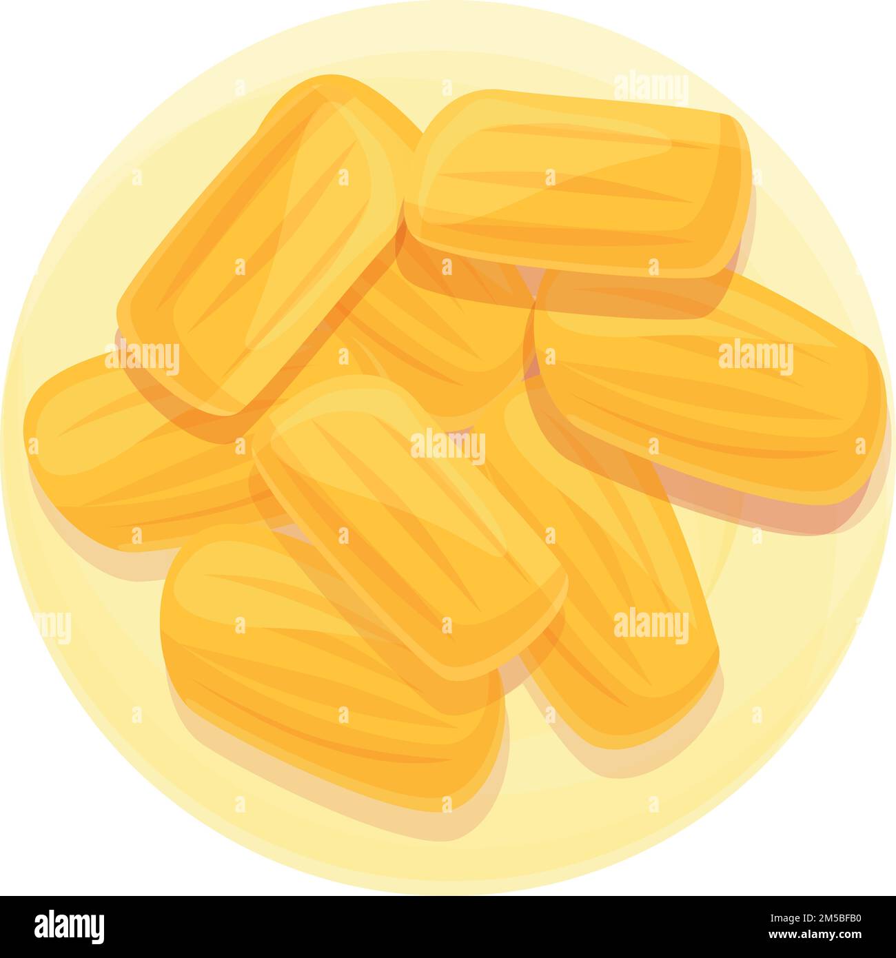 Exotic jackfruit icon cartoon vector. Fruit food. Green tropical Stock ...