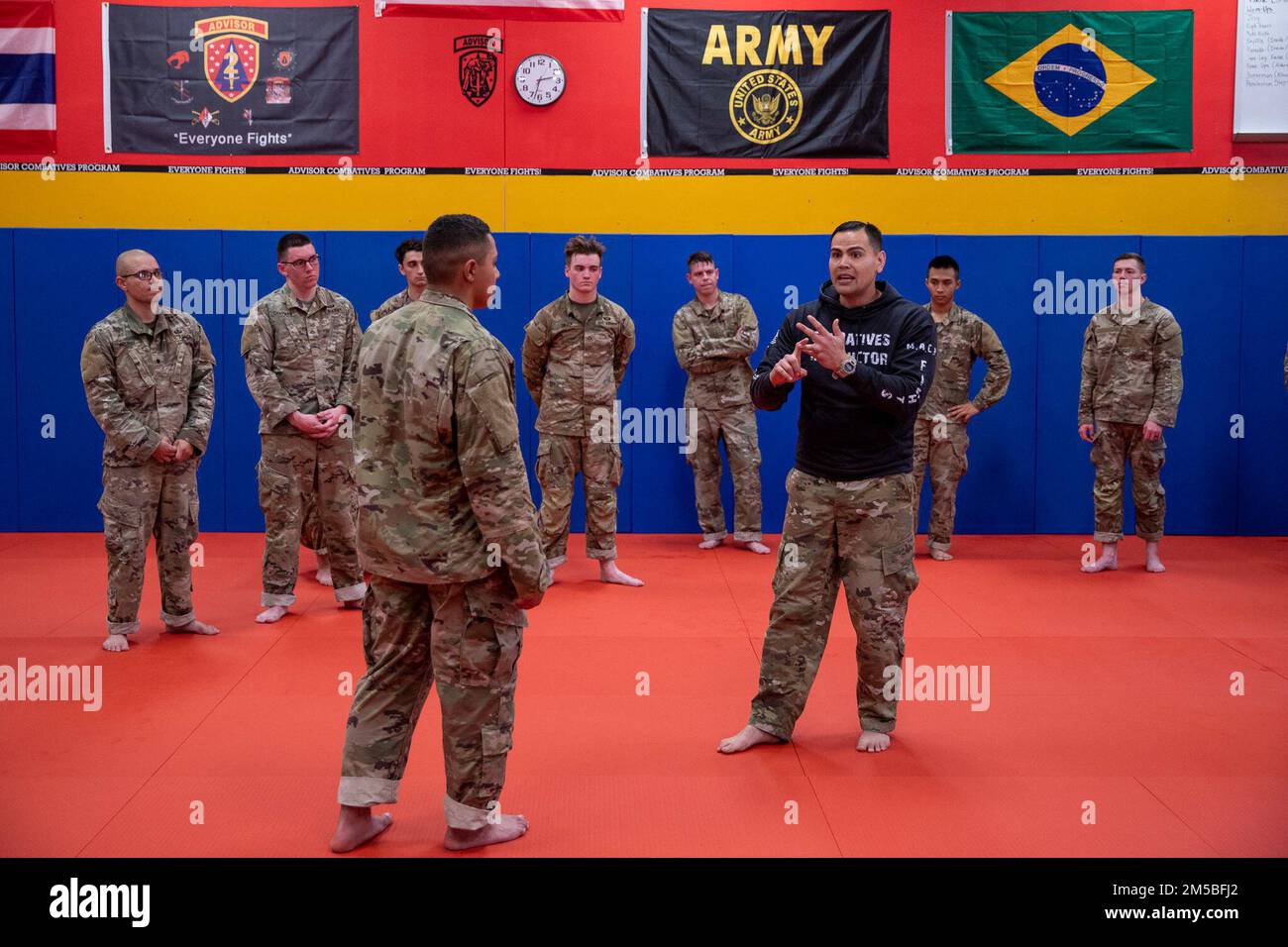 Paratroopers from the 82nd Airborne Division learn combative techniques ...