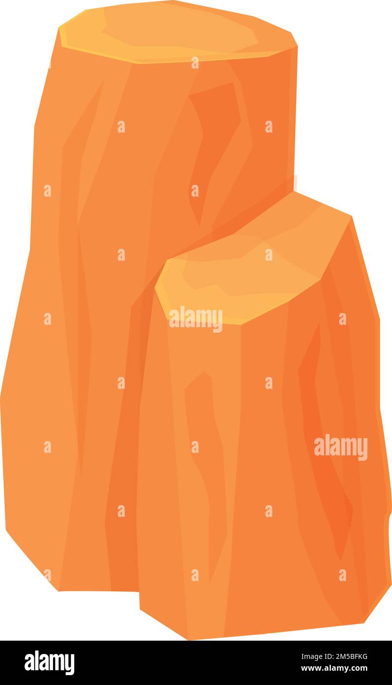 Desert rock icon cartoon vector. Grand canyon. River park Stock Vector ...