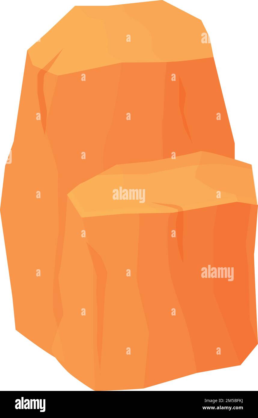 Old river rock icon cartoon vector. Grand arizona. Desert park Stock ...