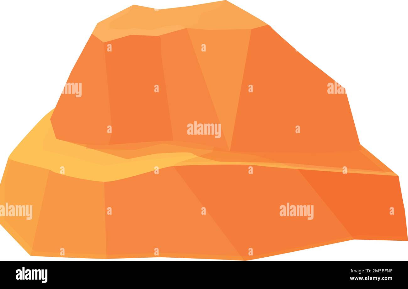 Mountain rock icon cartoon vector. Canyon cliff. Desert park Stock ...