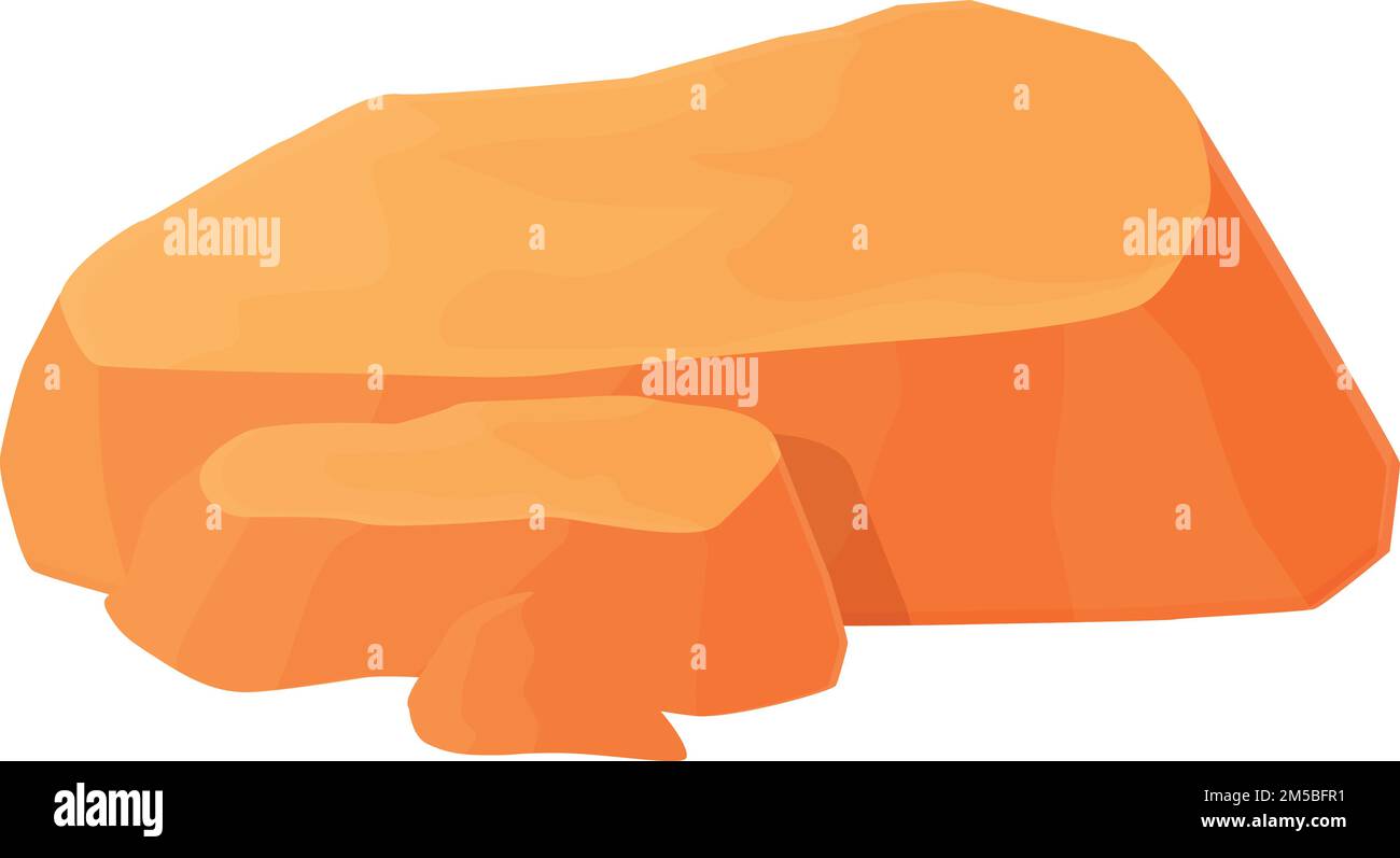 Rock mountain icon cartoon vector. Canyon cliff. Desert park Stock ...