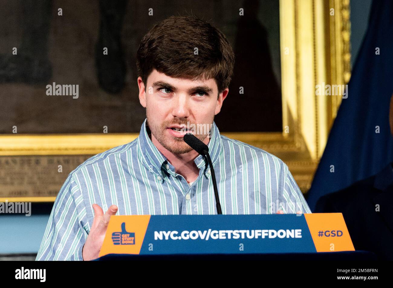 New York City, United States. 27th Dec, 2022. John Catania speaking at ...