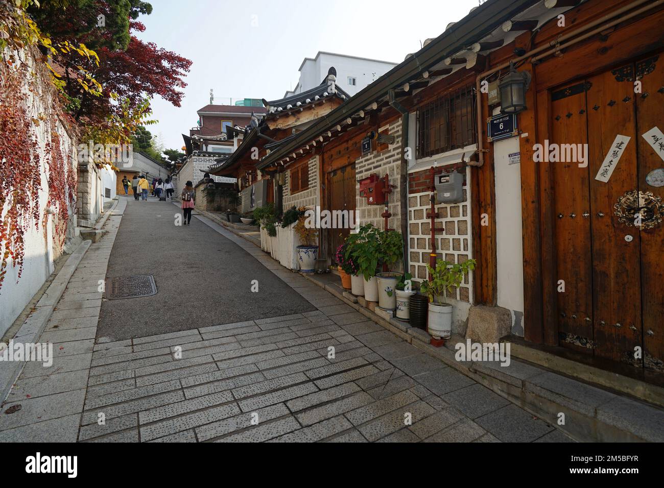 Hanok Village, Traditional Korean Destination Tour, Seoul, Korea Stock ...