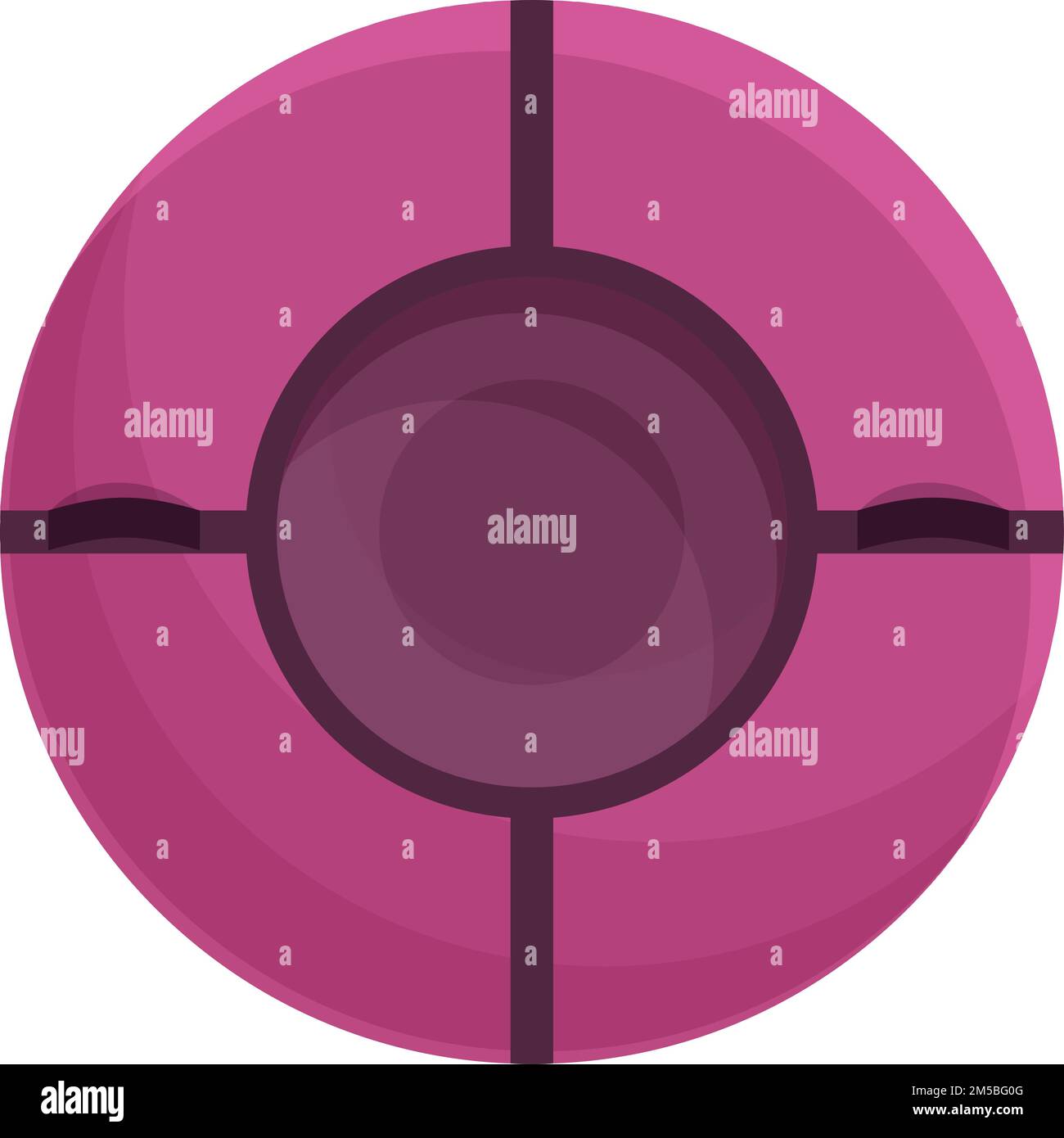 Pink snow tube icon cartoon vector. Winter activity. Sport fun Stock ...