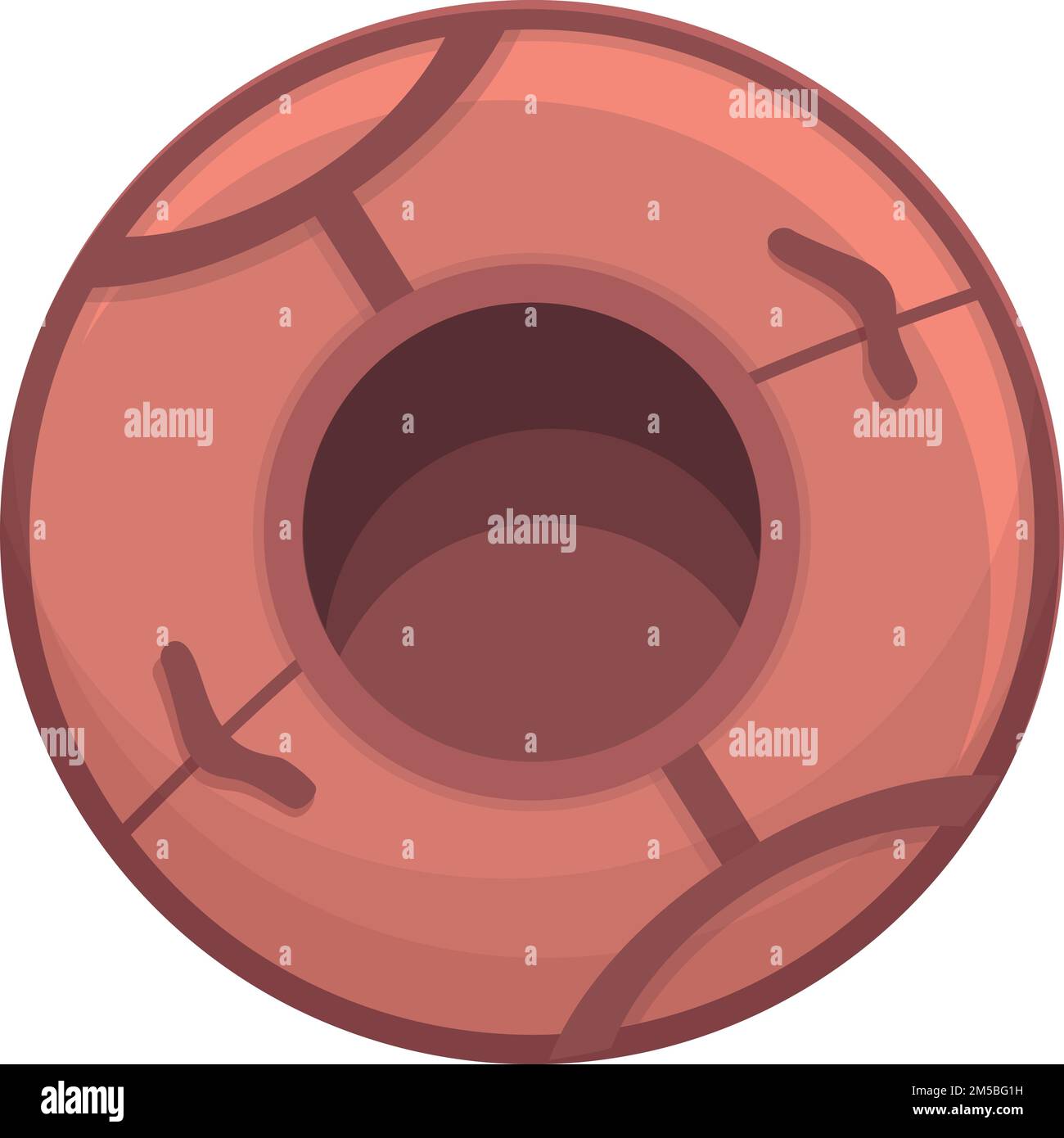 Hill snow tube icon cartoon vector. Winter vacation. Sport fun Stock ...