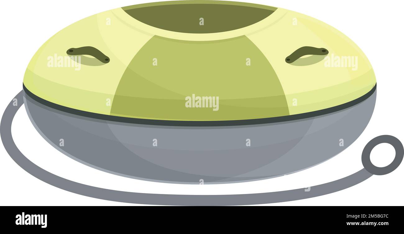 Teen snow tube icon cartoon vector. Winter tubing. Activity round Stock ...