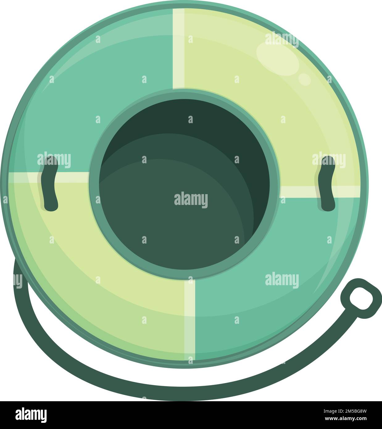 Lifestyle snow tube icon cartoon vector. Winter kid. Sleeding round ...