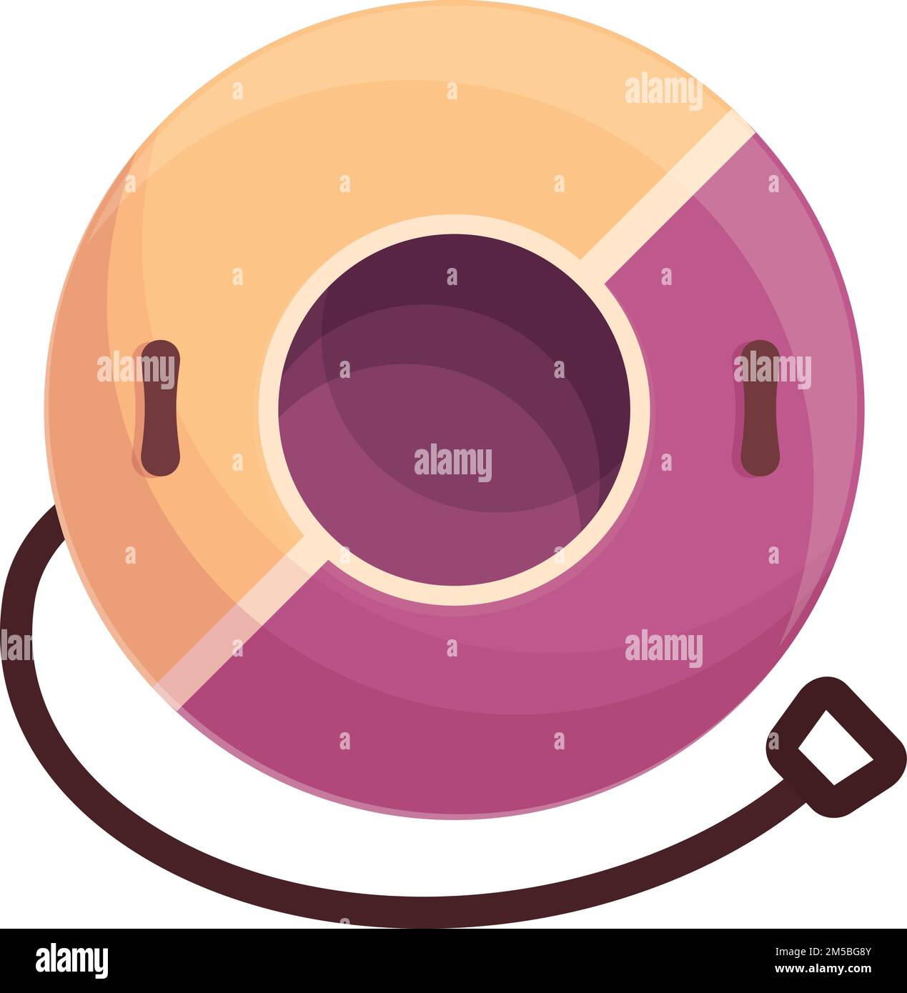 Round snow tube icon cartoon vector. Winter tubing. Vacation activity ...