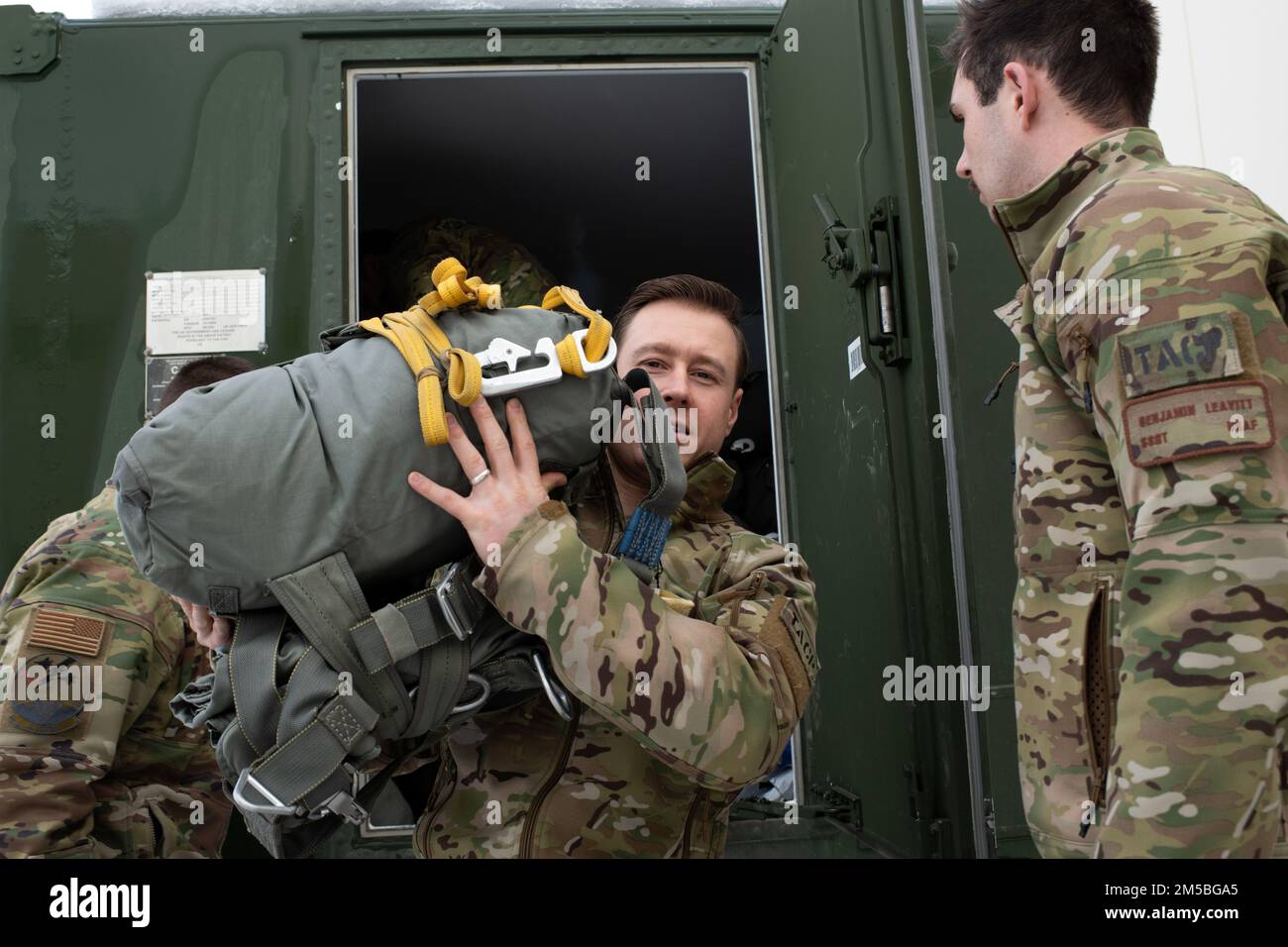 U.S. Air Force Staff Sgt. Asher Wilthew, a tactical air control party ...