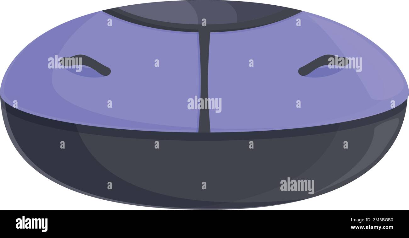 Round snow tube icon cartoon vector. Winter tubing. Vacation activity ...