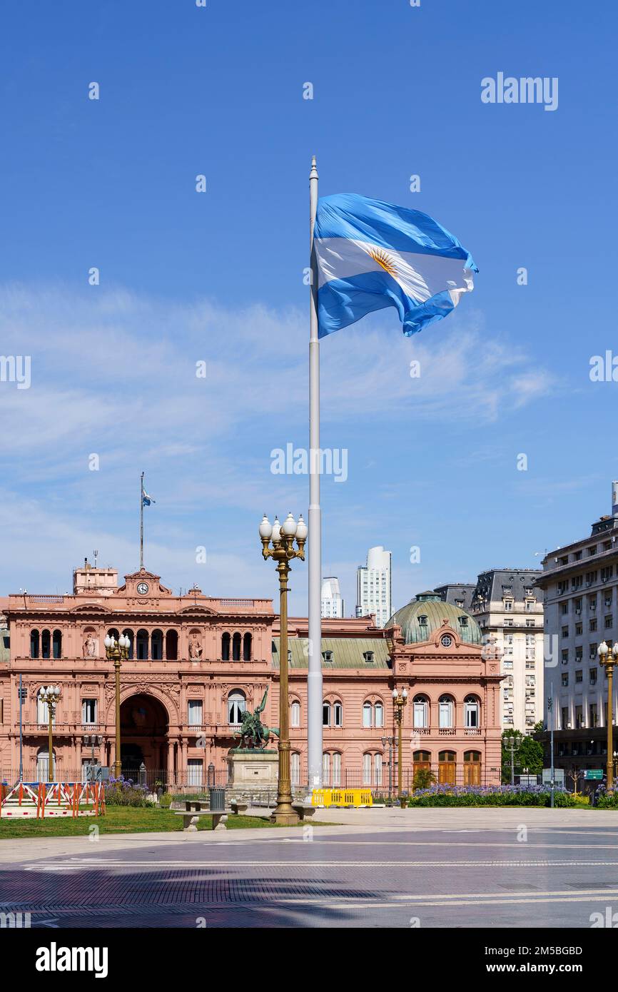 Plaza de Mayo in Buenos Aries. Central square in Buenos Aires with the ...