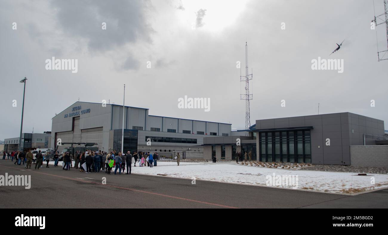 Members from the 152nd Airlift Wing, Nevada Air National Guard, return ...