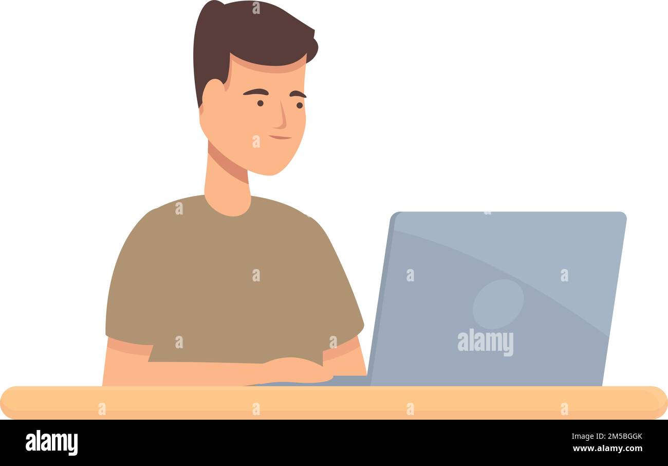 Smart kid icon cartoon vector. Programming education. Class project ...