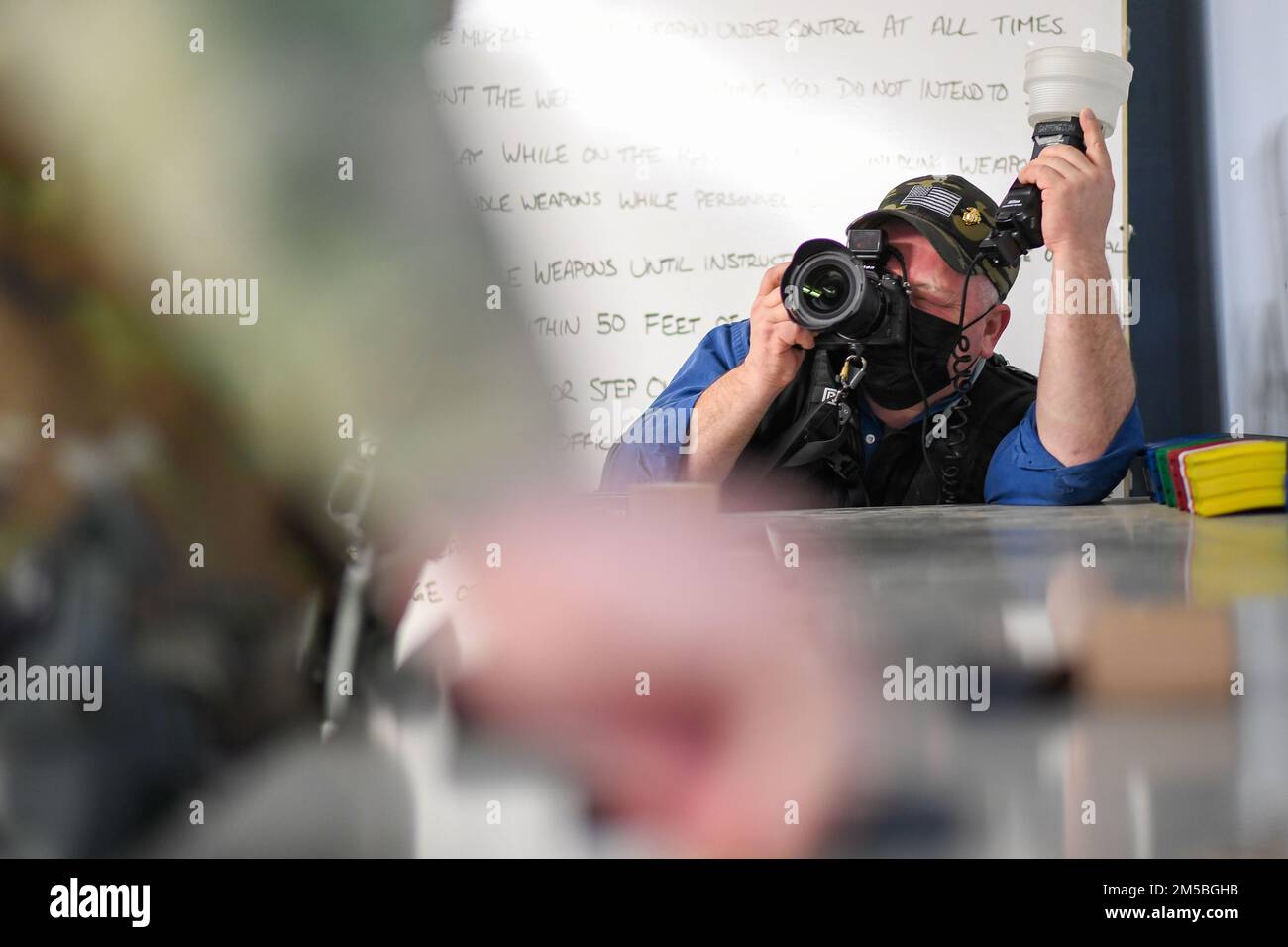 Todd Maki, 66th Air Base Group Public Affairs photographer, takes ...