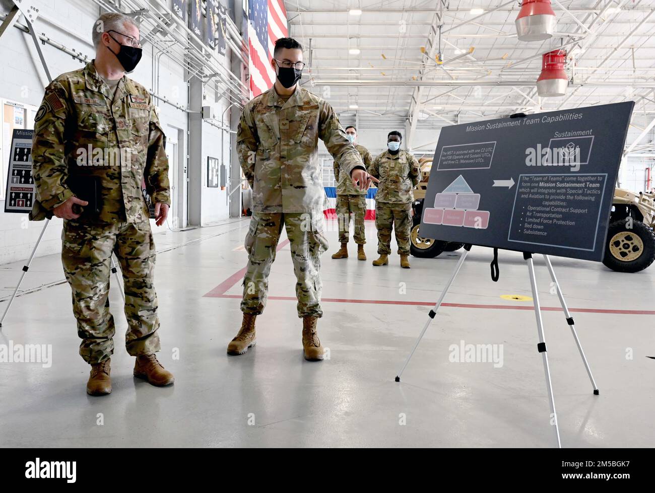 U.S. Air Force Chief Master Sgt. Greg Smith, left, senior enlisted ...