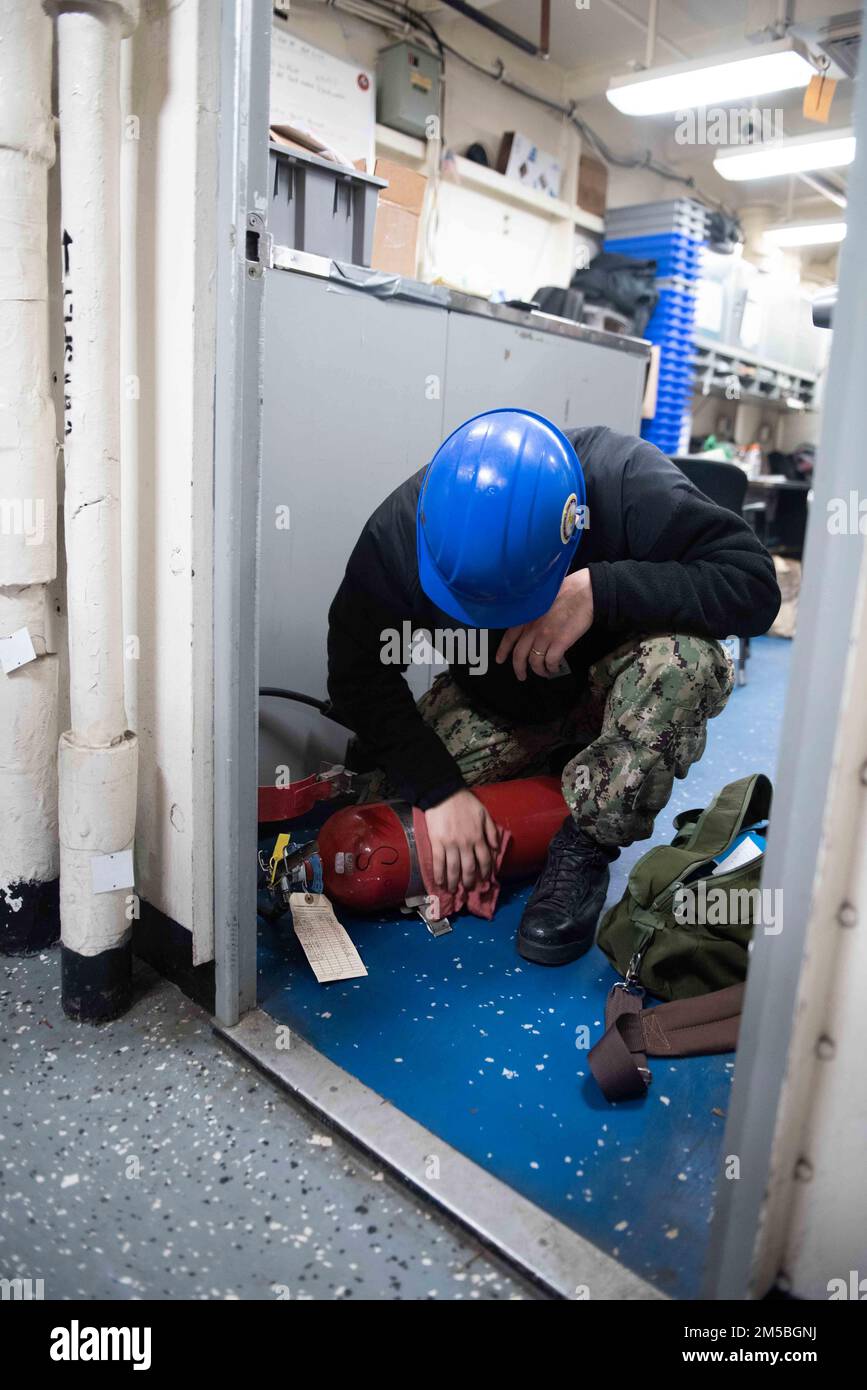 U.S. Navy Retail Services Specialist 3rd class Salvador Gonzalez, from ...