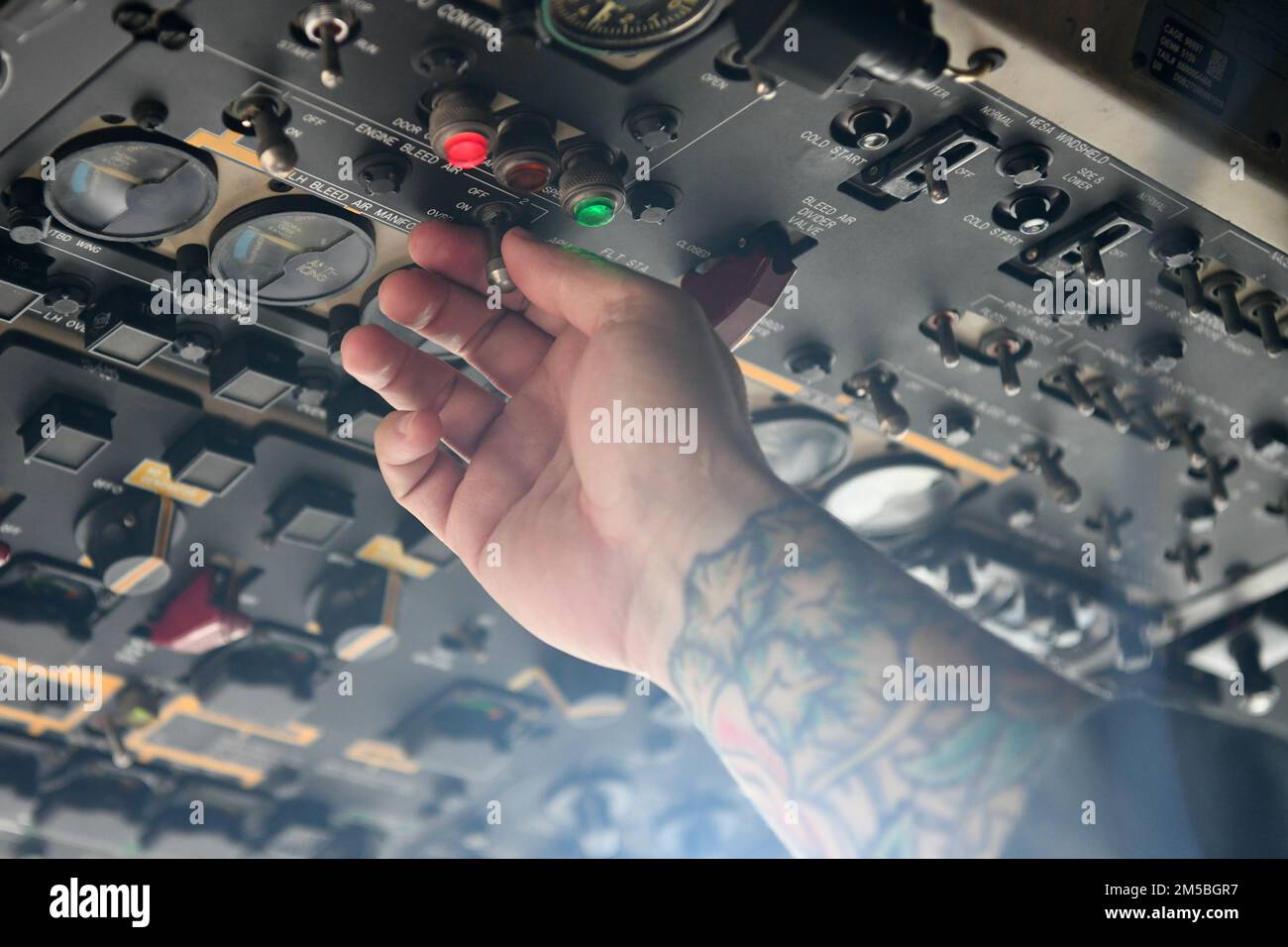 Master Sgt. Samuel Brickley, a flight engineer with the 357th Airlift ...