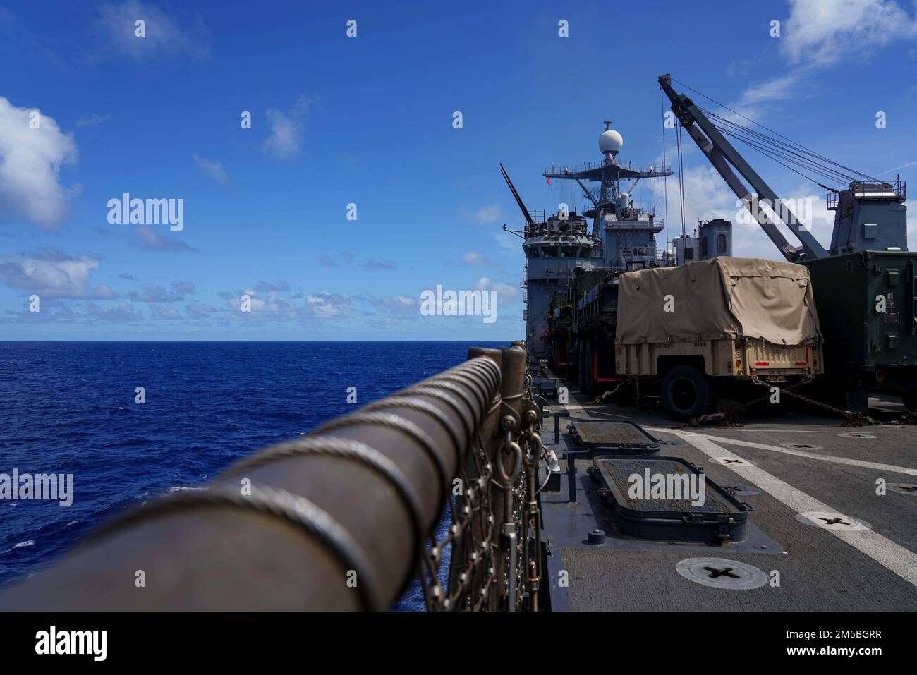PACIFIC OCEAN (Feb. 22, 2022) Harpers Ferry-class amphibious dock ...