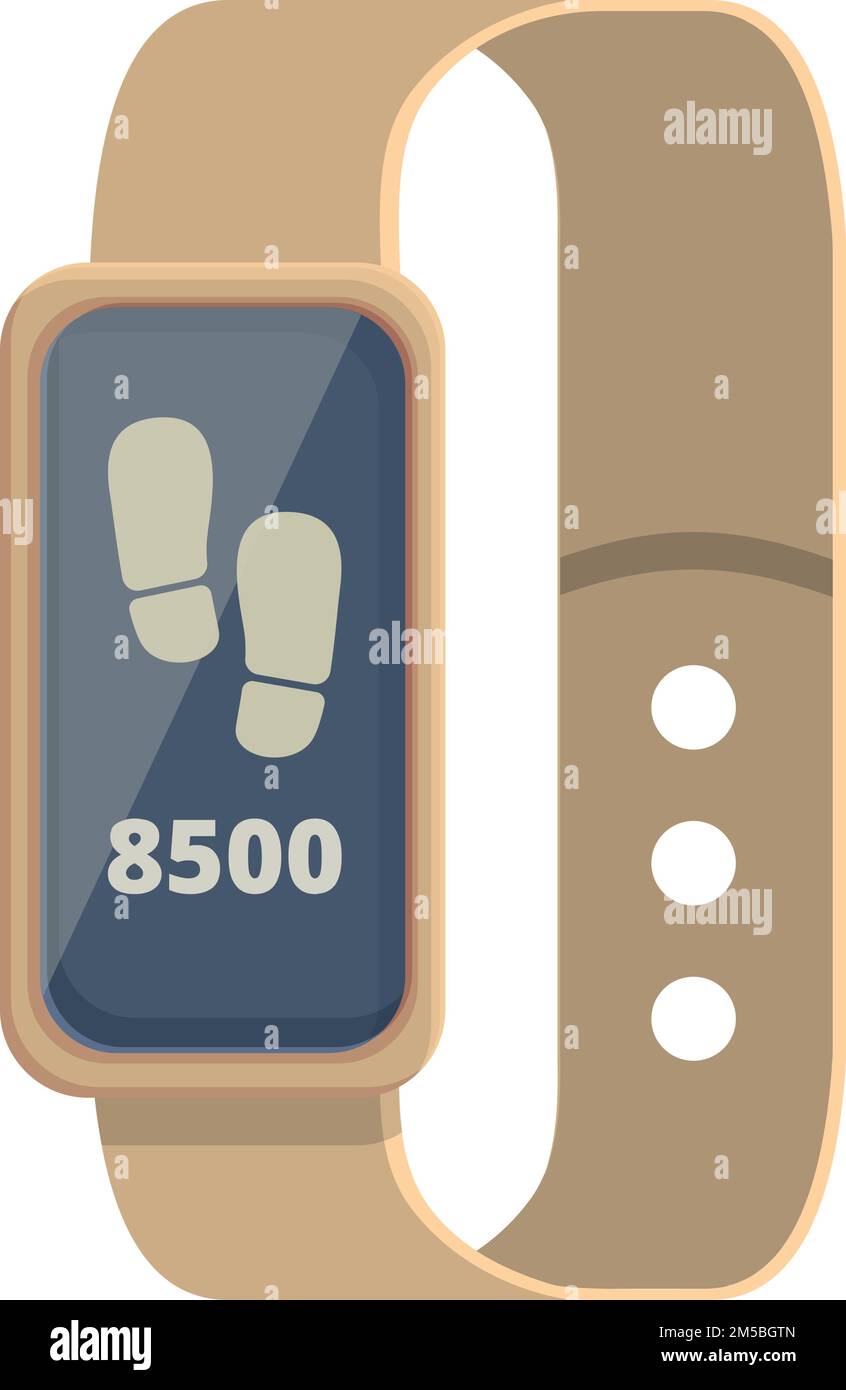 Device tracker icon cartoon vector. Sport app. Step digital Stock ...