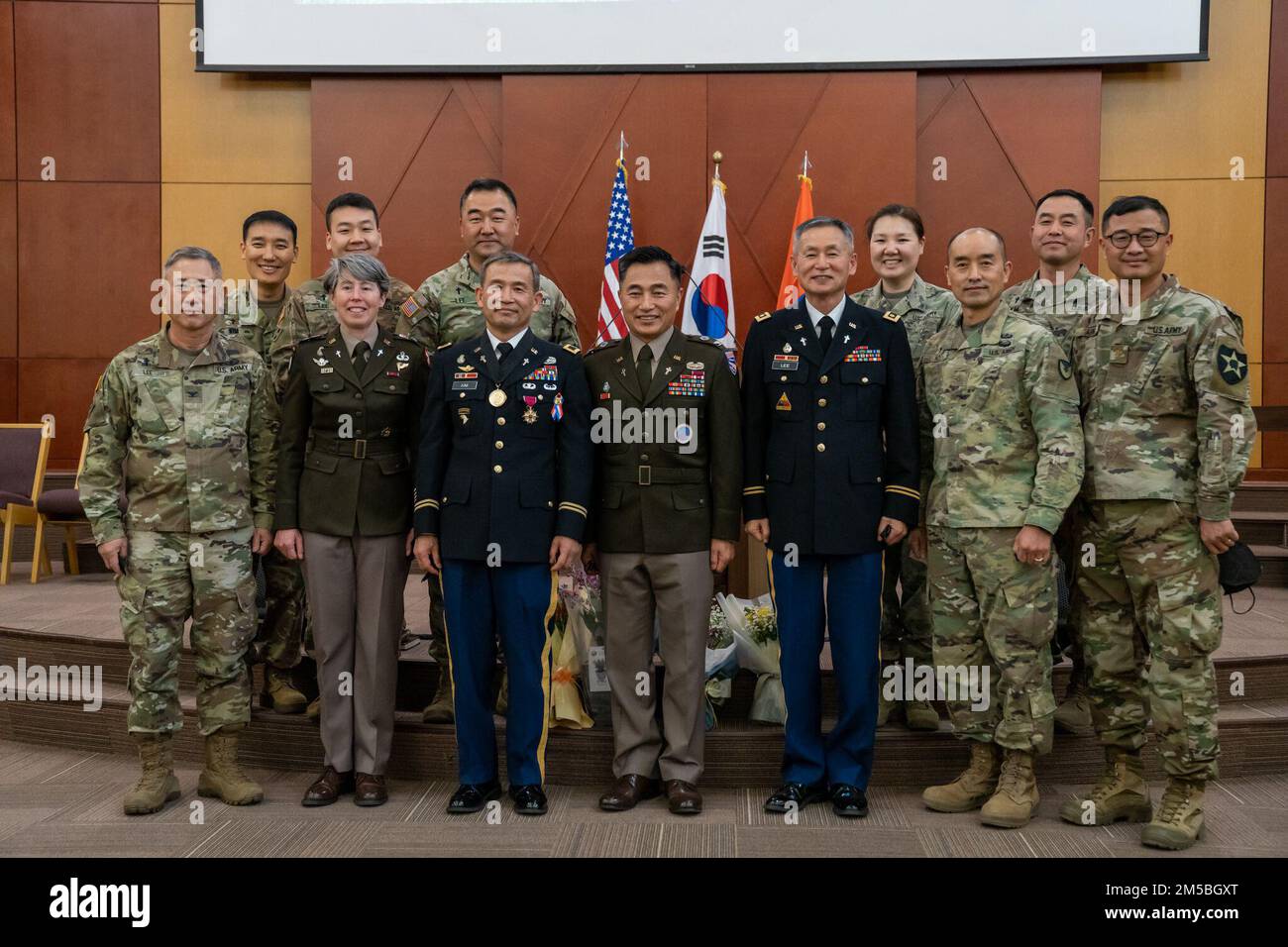 U.S. Army Col. Moon Kim, 1st Theater Signal Brigade Chaplain receives ...