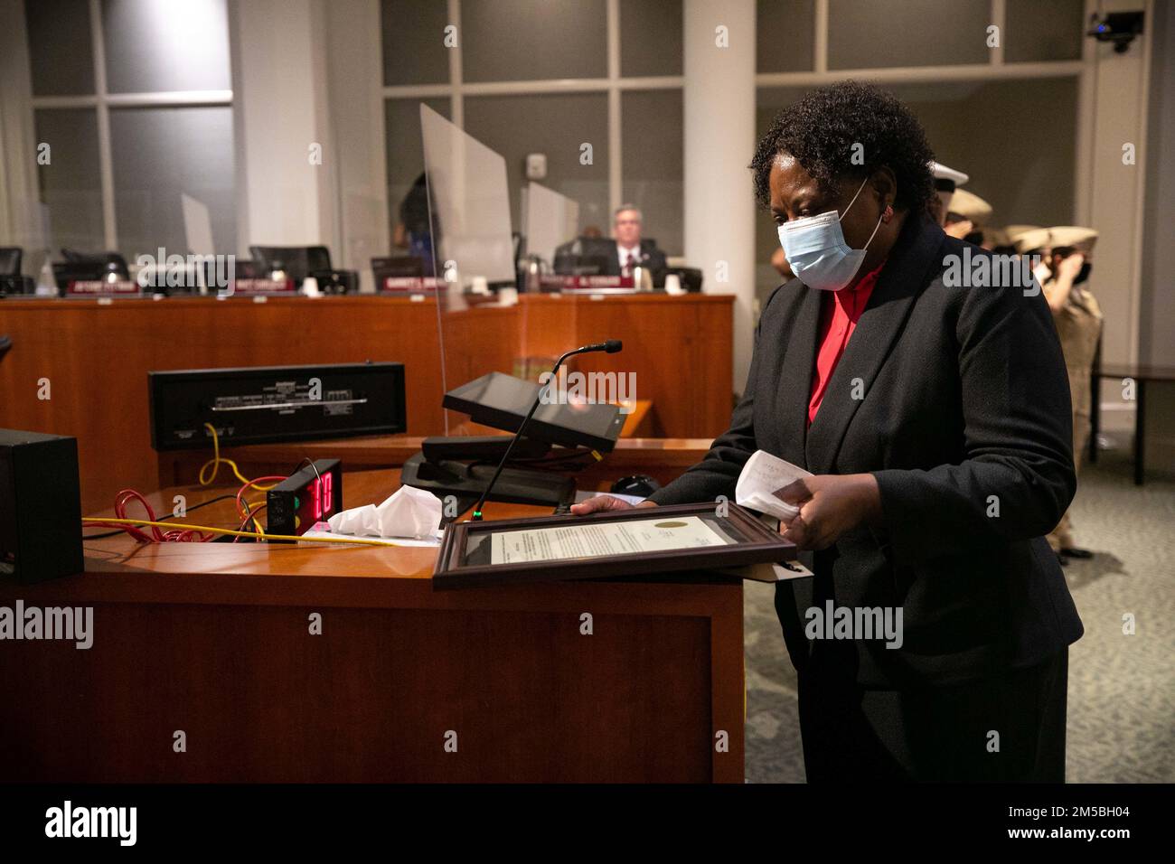 JACKSONVILLE, Fla. (Feb. 22, 2022) Cynthia Conners, the daughter of ...