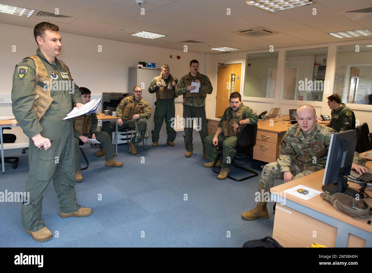 U.S. Air Force Staff Sgt. Joseph Burner, right, 69th Expeditionary Bomb ...