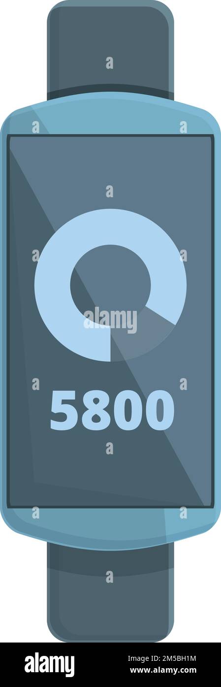 Step tracker icon cartoon vector. Sport app. Display device Stock ...