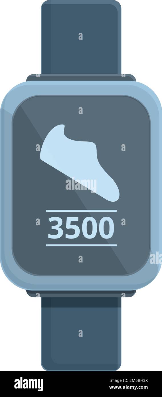 Healthy step watch icon cartoon vector. Pedometer sport. Monitor ...