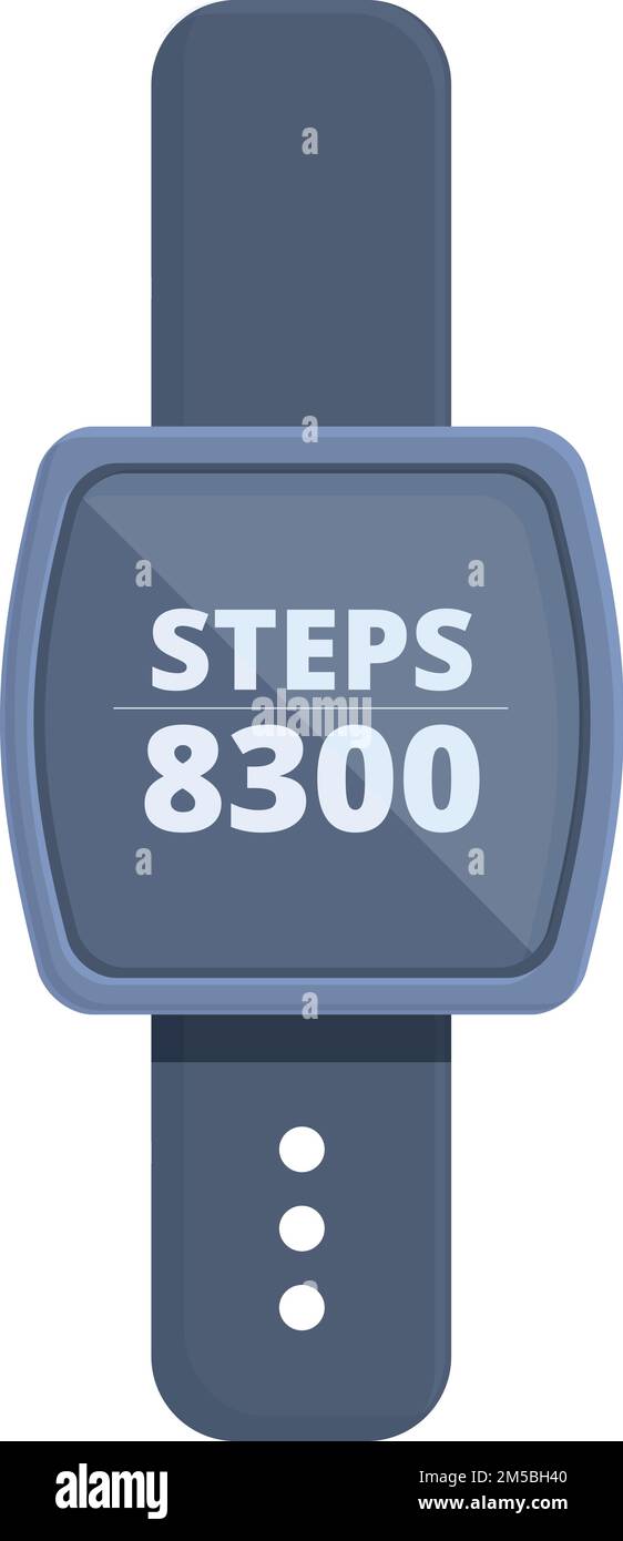 Display step icon cartoon vector. Sport app. Digital device Stock ...