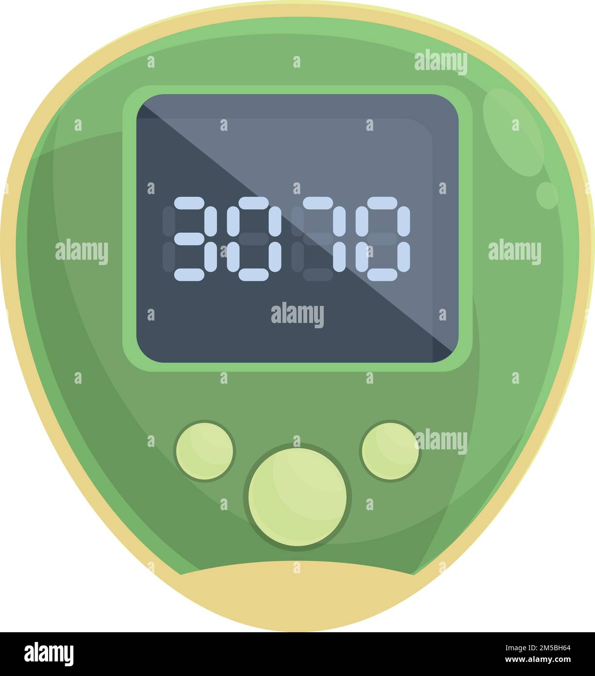 Green step counter icon cartoon vector. Sport heart. Smart tracker ...