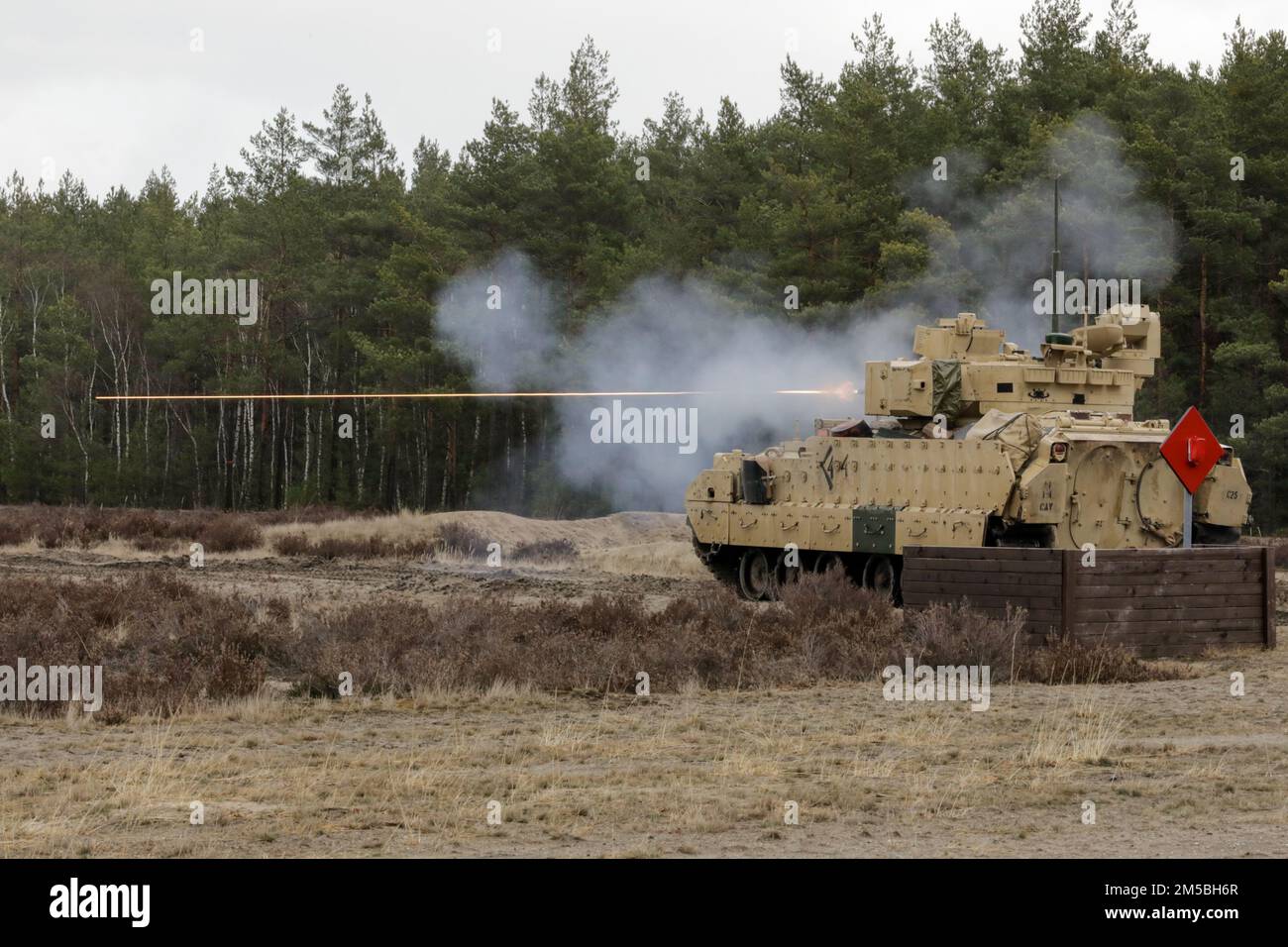 A U.S. Army M2 Bradley Infantry Fighting Vehicle assigned to the 1st ...