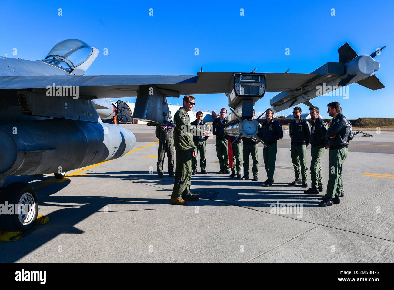 U.S. Air Force Lt. Col Kevin Anderson, 510th Fighter Squadron commander ...
