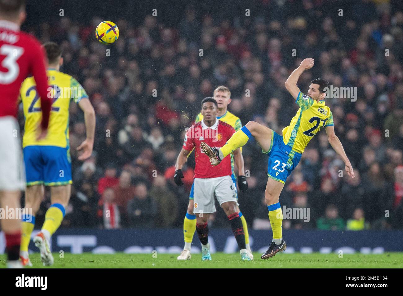 Remo Freuler #23 of Nottingham Forest makes a pass forward during the ...