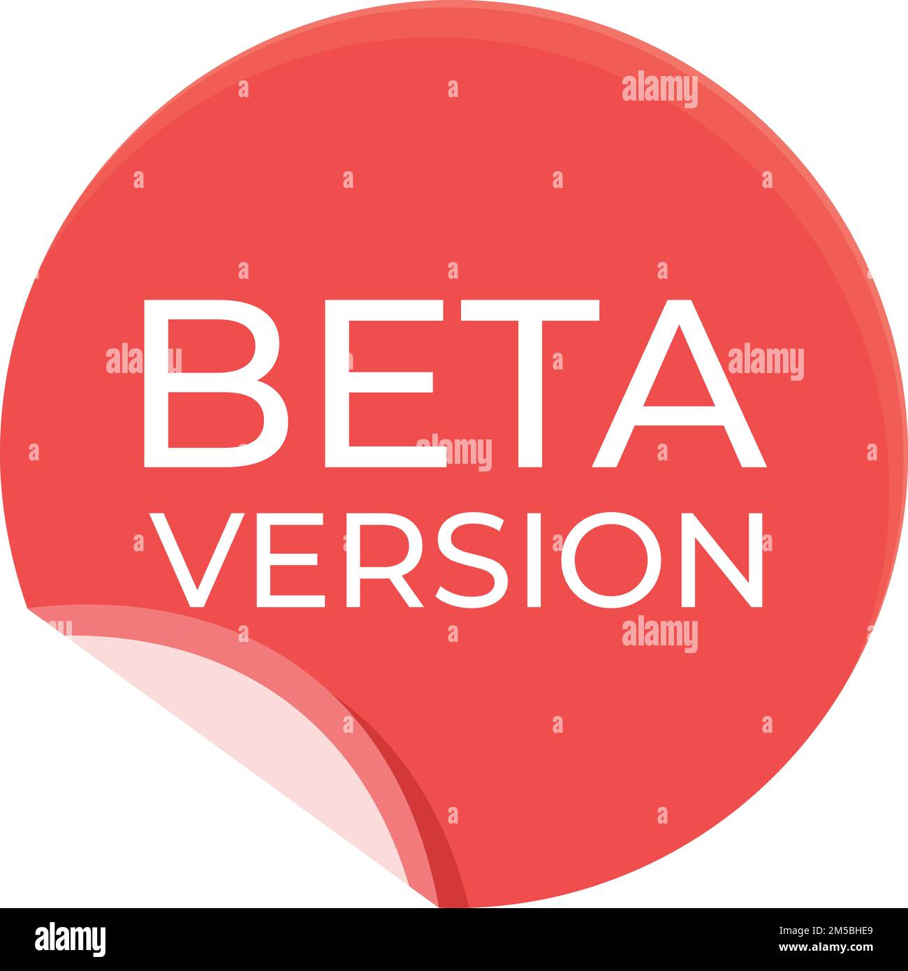 Red beta version icon cartoon vector. Digital program. Time data Stock ...