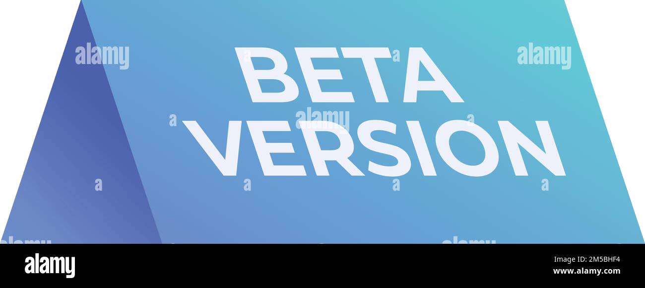 Beta version icon cartoon vector. Data button. App online Stock Vector ...