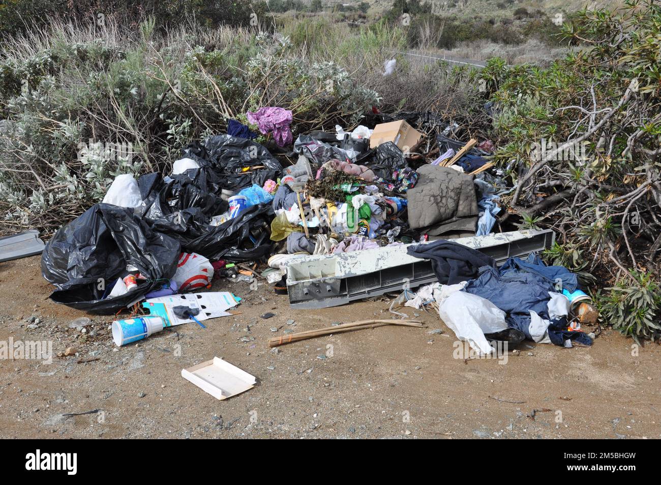Everything in this pile of floatable debris in the San Gabriel River ...