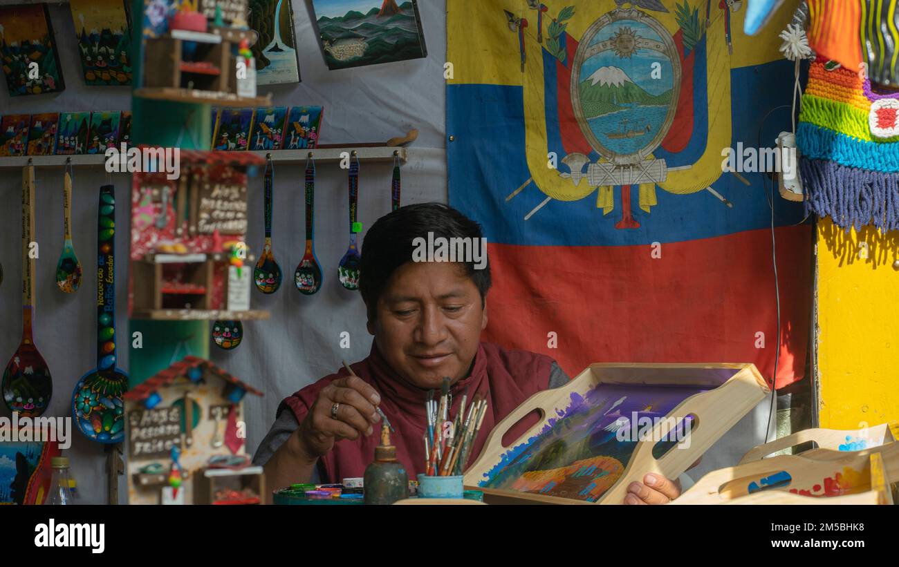 Painting face of ecuador flag hi-res stock photography and images - Alamy