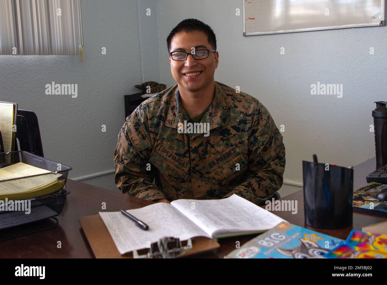U.S. Marine Corps Cpl. Carlos Lopezvargas, tax preparer, Headquarters ...