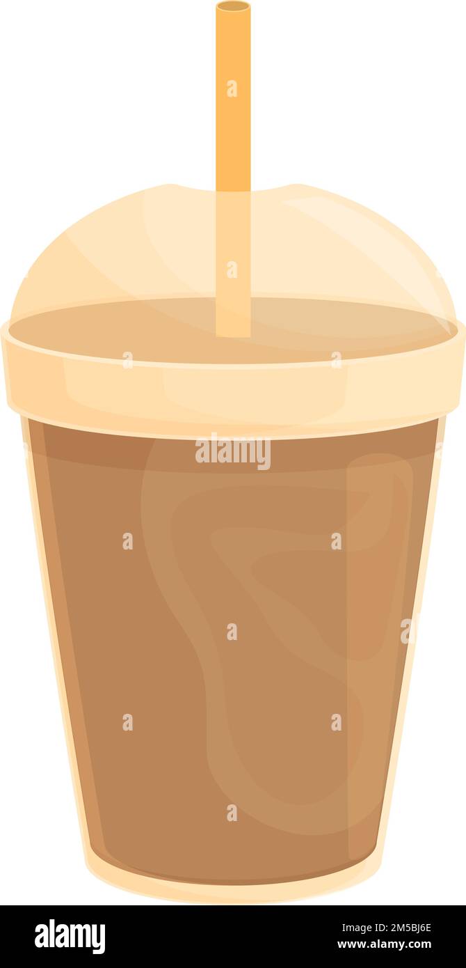 Cold coffee menu icon cartoon vector. Drink cafe. Espresso drink Stock ...
