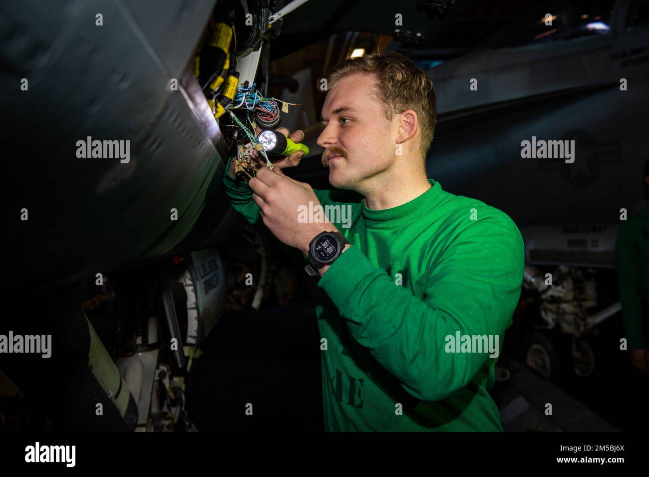 220223-N-YP095-1011 ADRIATIC SEA (Feb. 23, 2022) Aviation Electrician’s ...