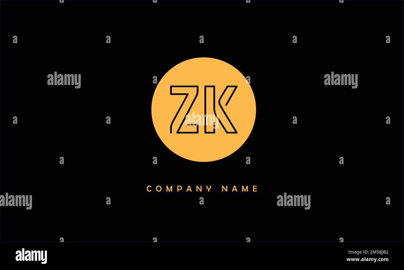 ZK, KZ Abstract Letters Logo Monogram Stock Vector Image & Art - Alamy