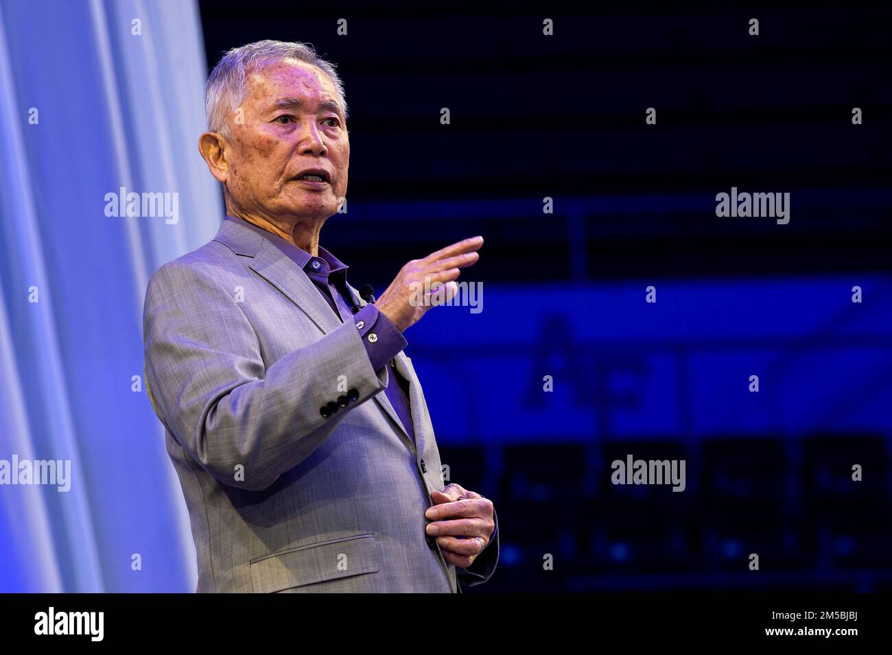 U.S. AIR FORCE ACADEMY, Colo. -- Actor George Takei speaks in Clune ...